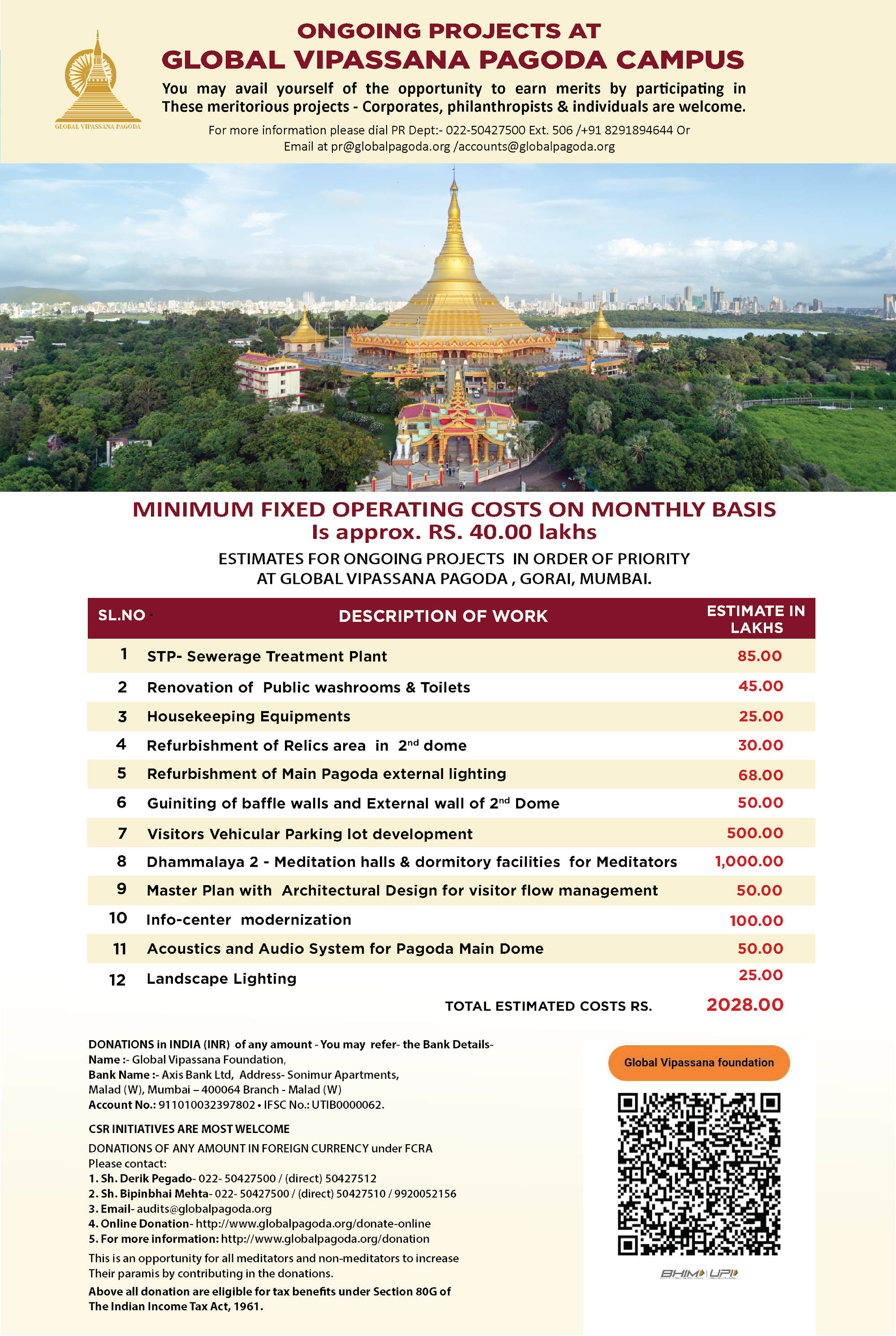 Ongoing Projects | Global Vipassana Pagoda